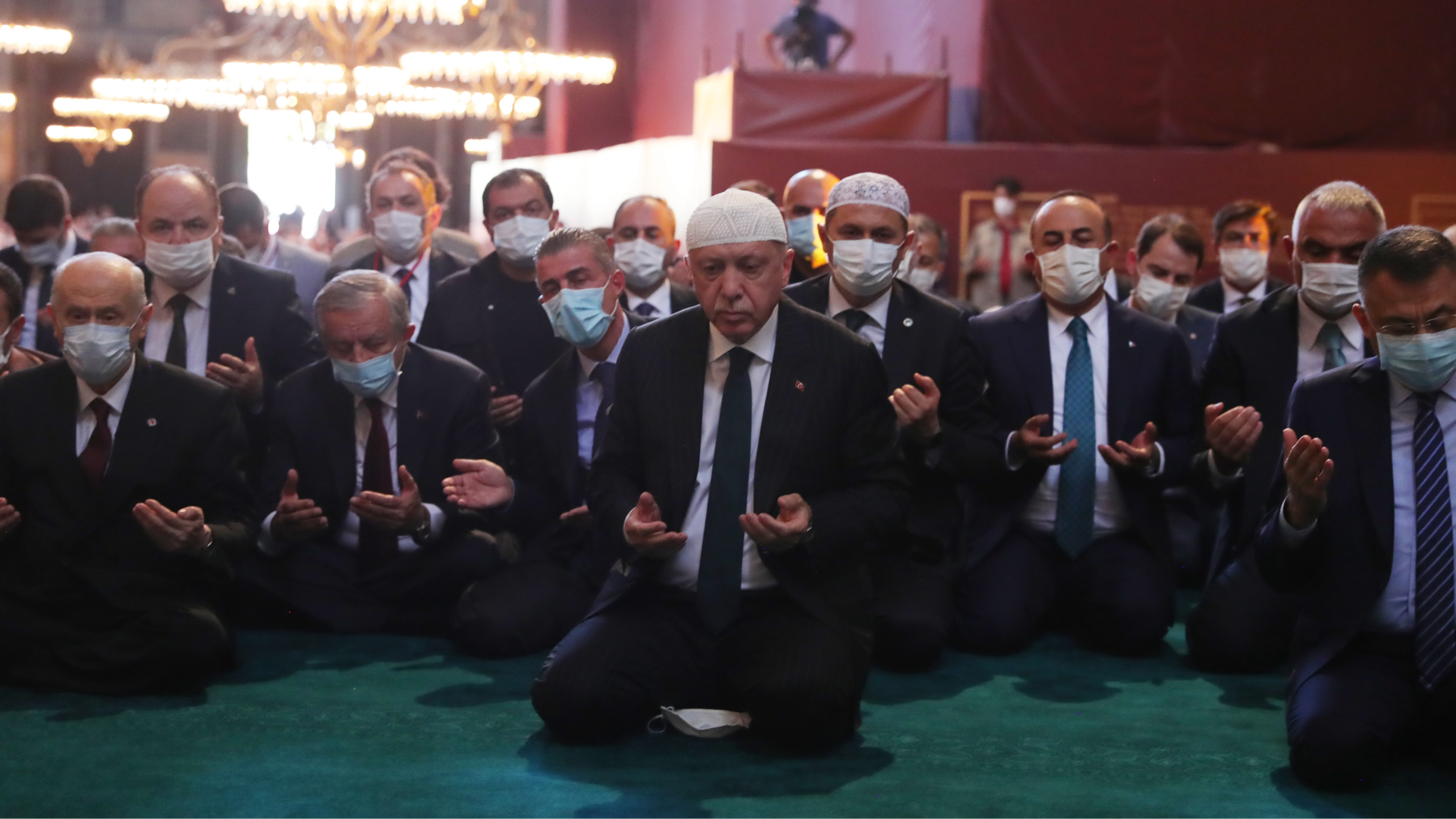 Erdogan attends first prayers at Hagia Sophia since mosque conversion ...