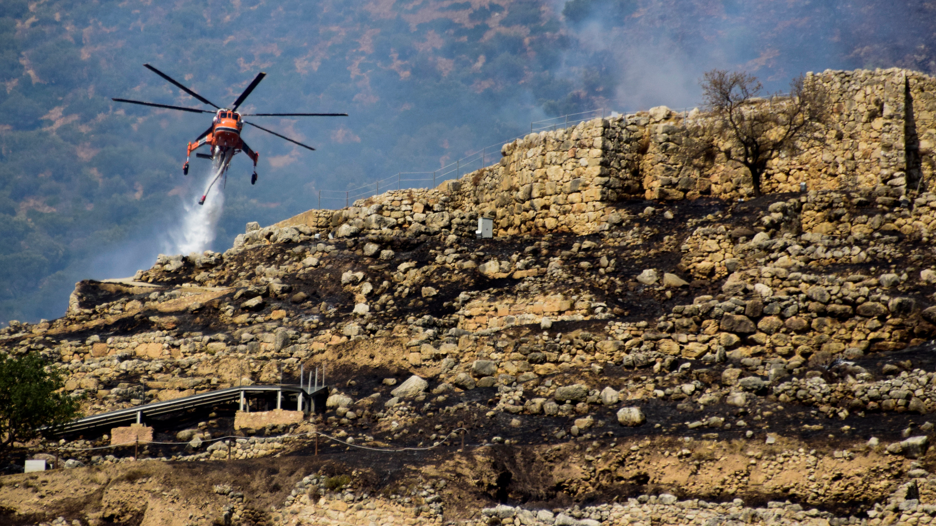 Ancient Greek ruins of Mycenae saved from raging wildfire - CGTN