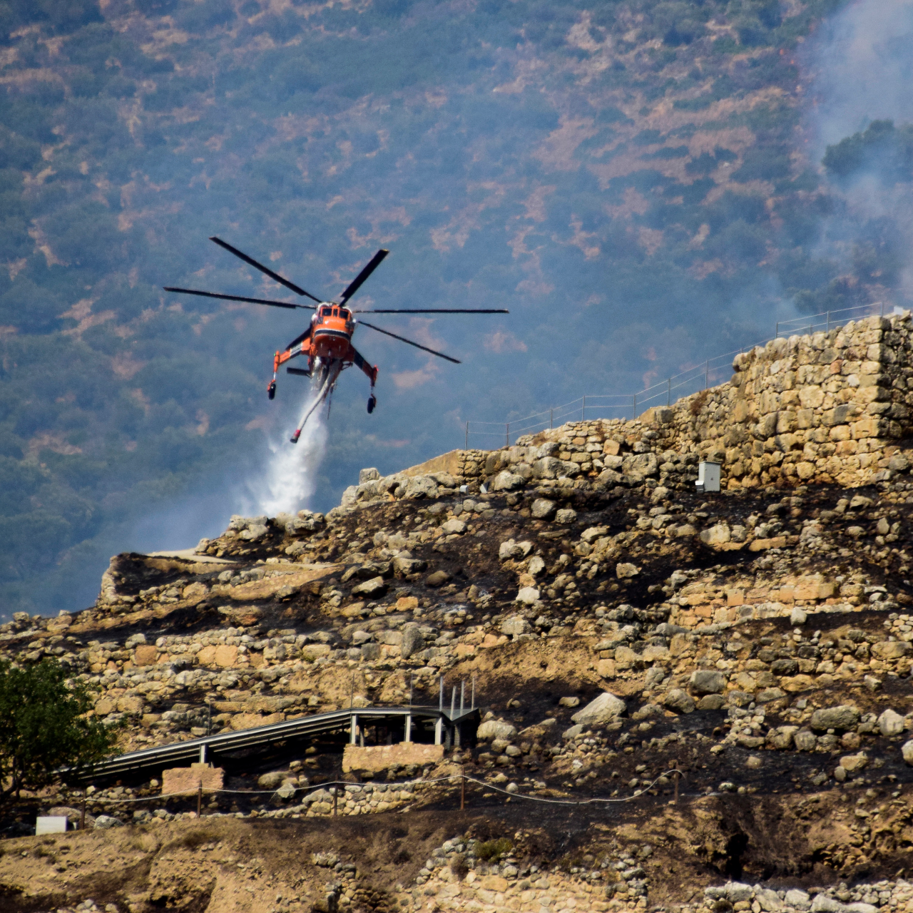 Ancient Greek ruins of Mycenae saved from raging wildfire - CGTN