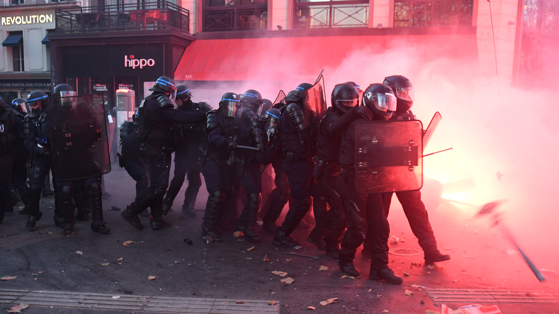 Cars ablaze in Paris street fires during protests over new police law ...