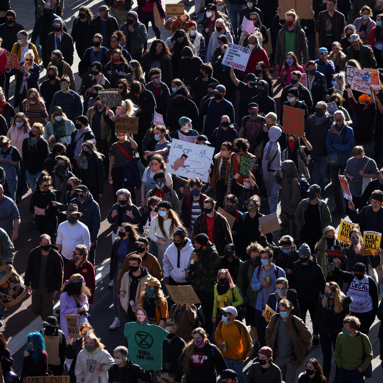 Hundreds join 'kill the bill' rallies in UK over proposed protest law ...
