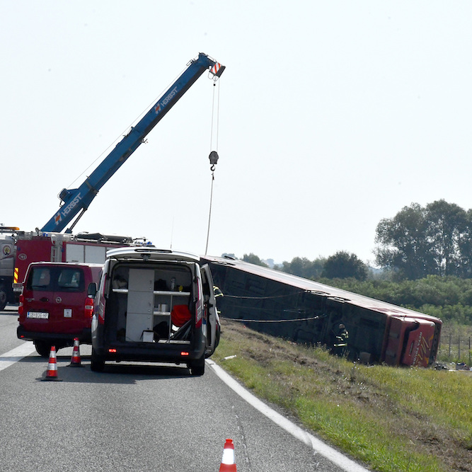 Ten killed, 44 injured in Croatia after bus driver fell asleep - CGTN