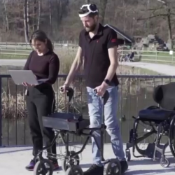 Brain implants help paralyzed man to walk again - CGTN
