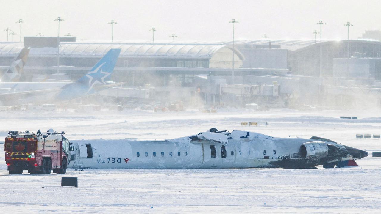 Passenger plane flips on landing, three people critically injured - CGTN