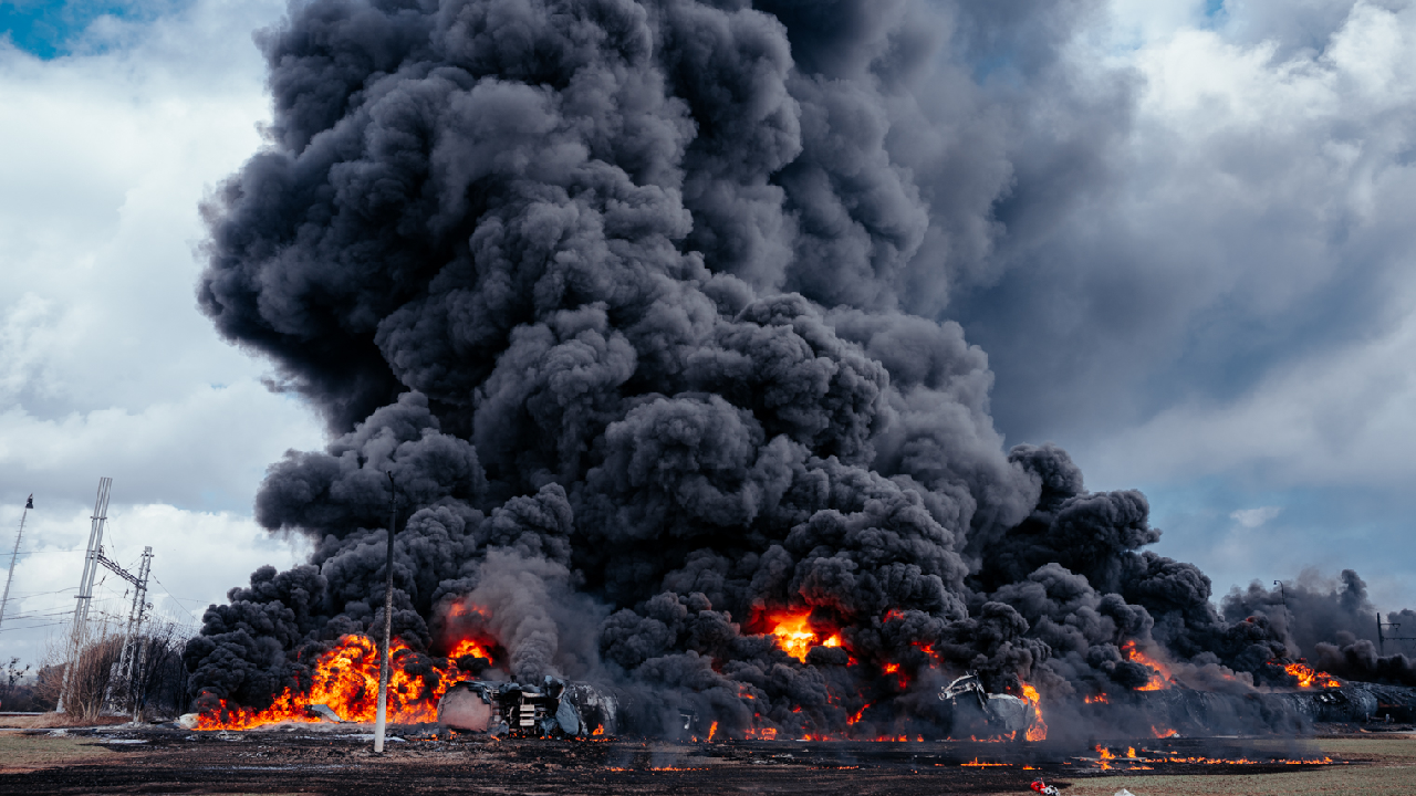 Toxic chemical train derailment sparks massive fire in Czechia - CGTN